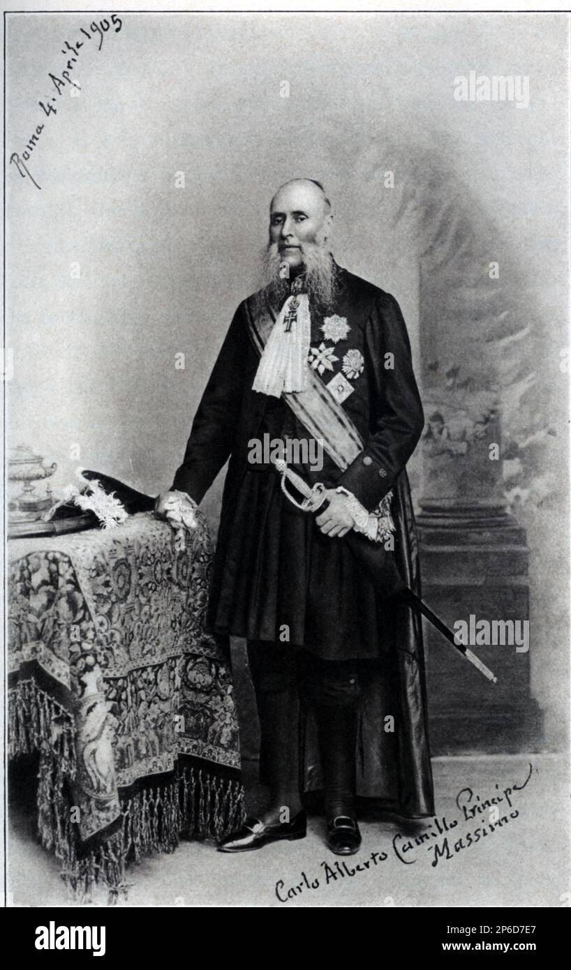1905 , Roma , ITALIA : il principe italiano Carlo Alberto Camillo ...