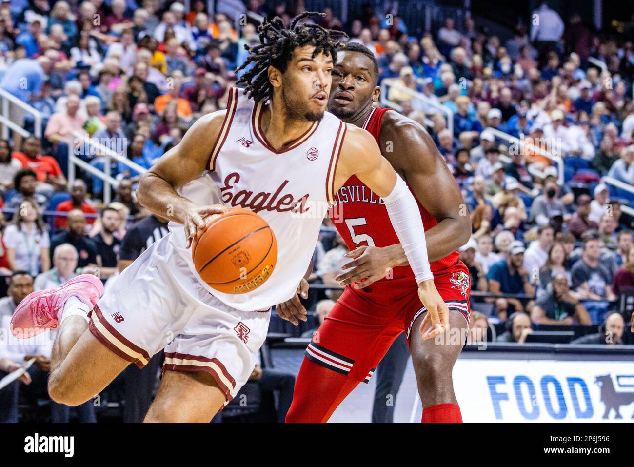 7 marzo 2023: Boston College Eagles avanti T.J. Bickerstaff (1), a ...