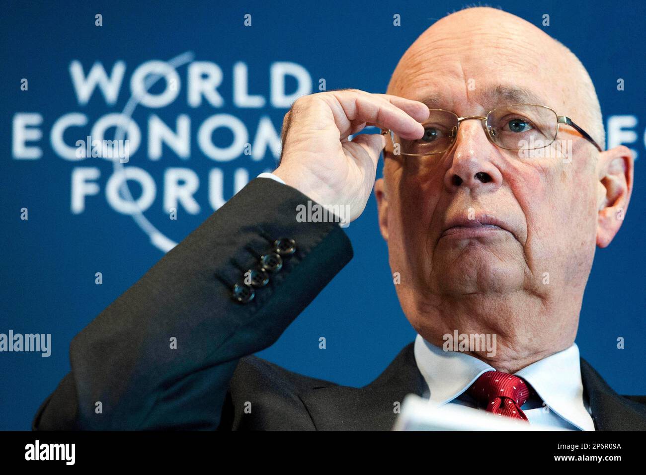 German Klaus Schwab, founder and president of the World Economic Forum ...