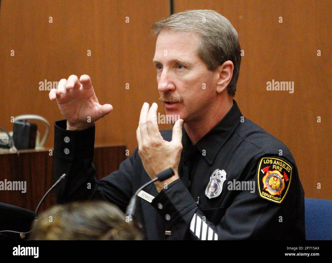 Paramedic Richard Senneff testifies during Conrad Murray's involuntary ...