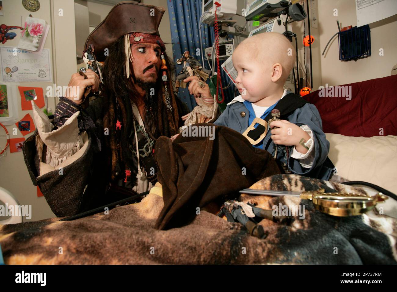 Brendan Anderson, 41, a pirate Captain Jack Sparrow impersonator, makes ...