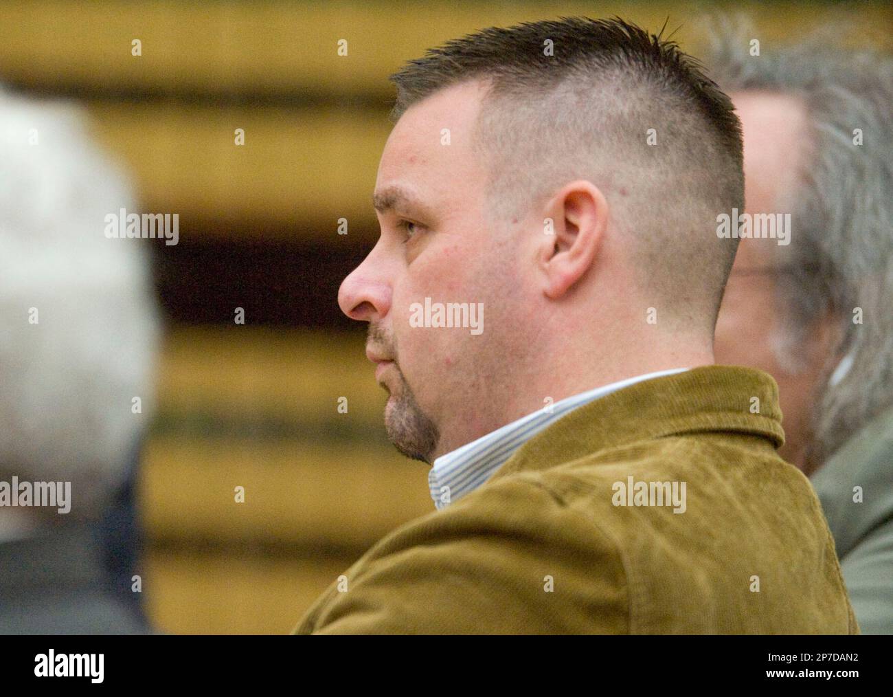 Joshua Turnidge listens in court where he and his father Bruce Turnidge ...