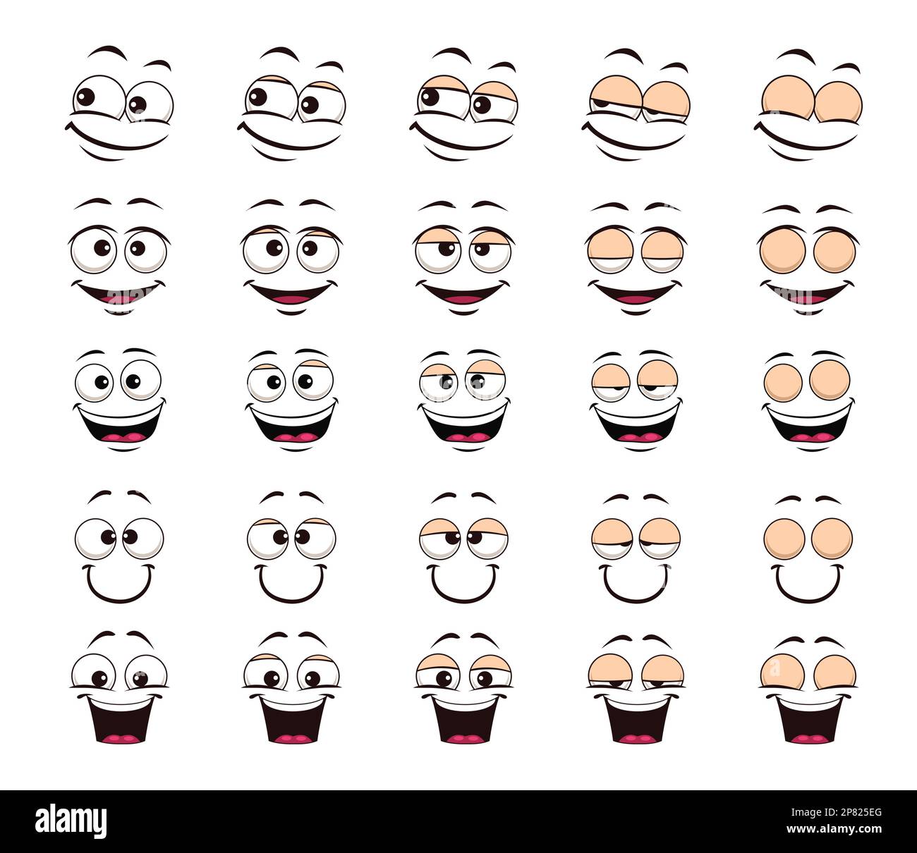 Conjunto de emoji de dibujos animados de vector immagini e fotografie ...