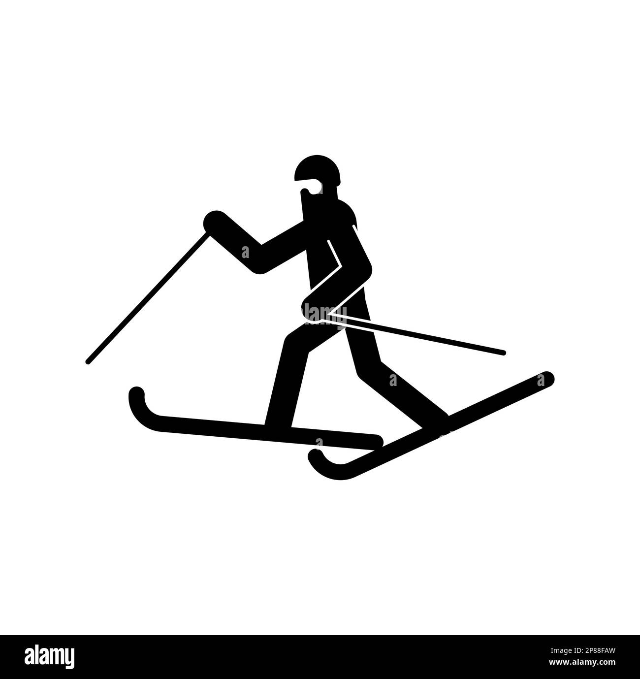 Simbolo dello sciatore della neve Immagini Vettoriali Stock - Alamy