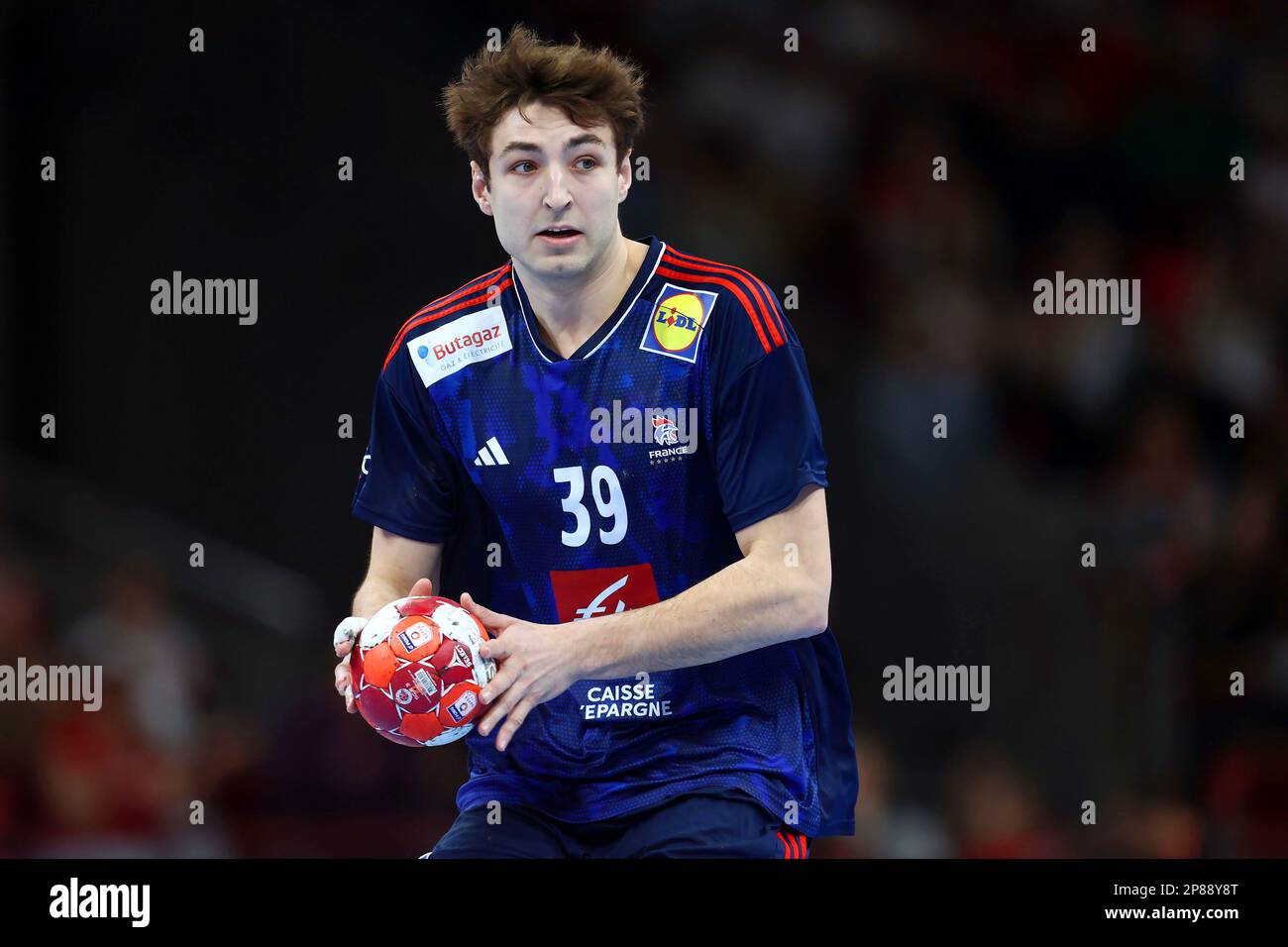 Thibaud Briet di Francia durante il Men's EHF Euro 2024, Qualifiers ...