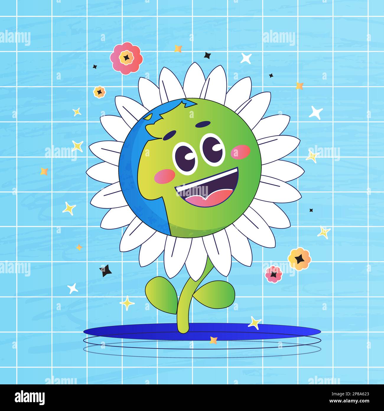 Fiore simile a una margherita Immagini Vettoriali Stock - Alamy