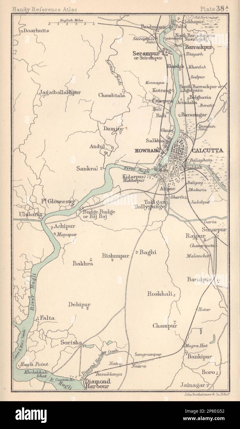 Mappa antica di calcutta immagini e fotografie stock ad alta ...