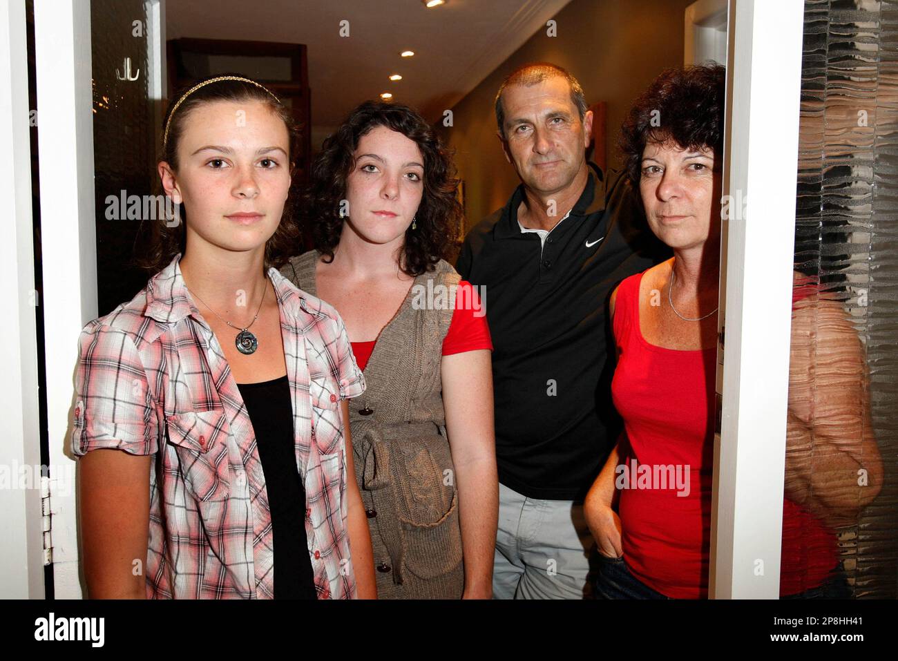 From left.,Rangitoto College student Sophie Rice, 15, her sister Emily ...