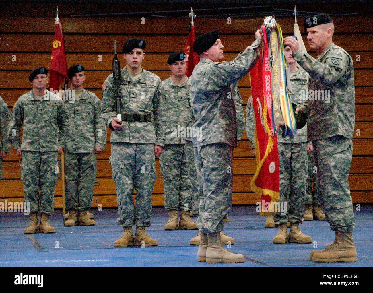 Lt. Col. Kevin L. Hudie, left, and Command Sgt. Maj. Sam A. Young ...