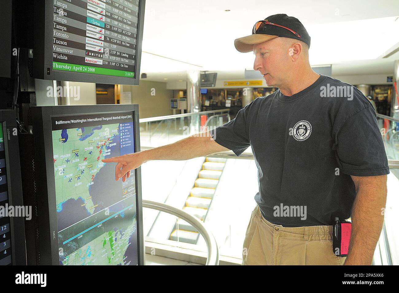 Thurgood Marshall BWI Airport in Linthicum,Md., has installed real-time ...