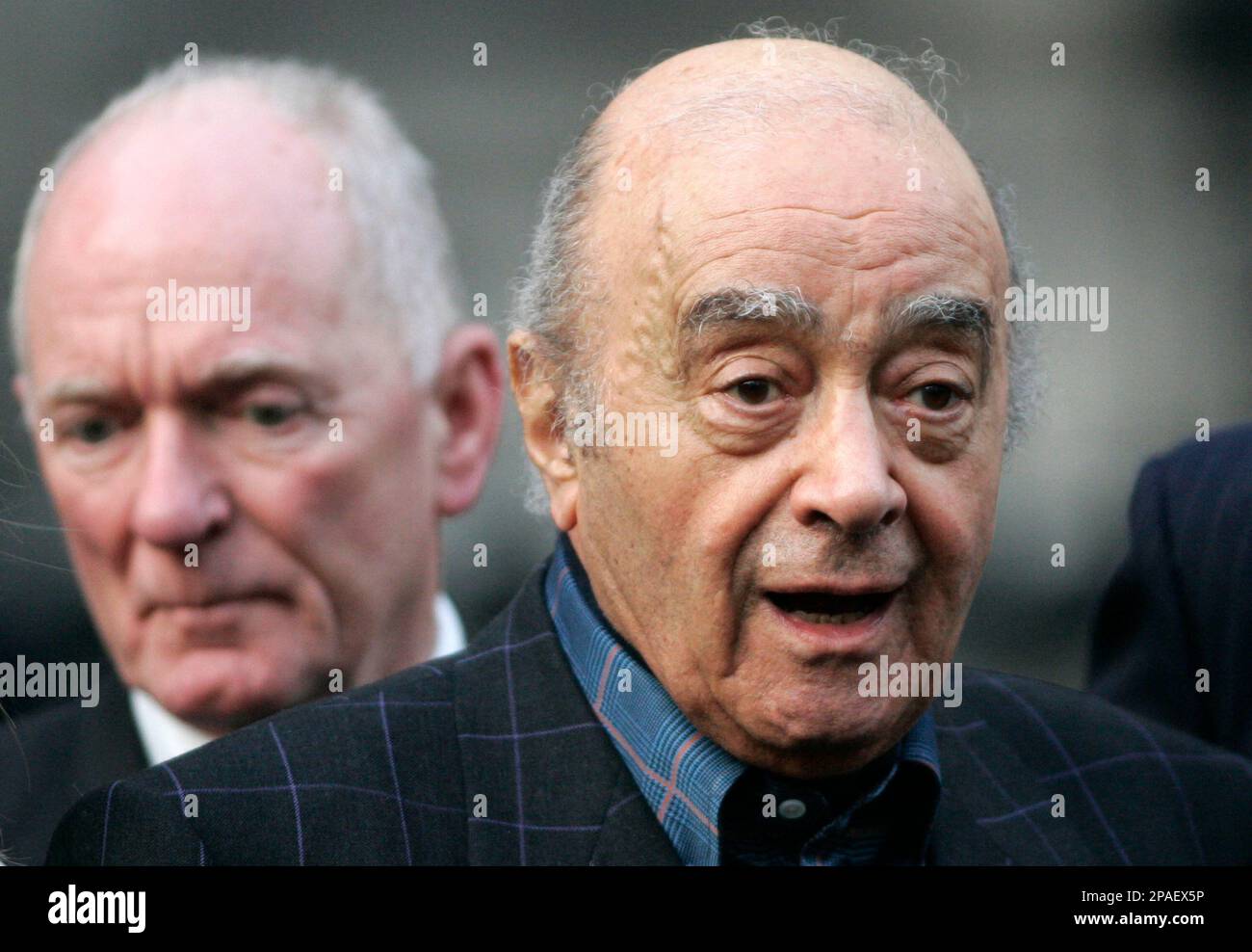 Mohamed Al Fayed, right, father of Dodi Al Fayed, leaves the Royal ...