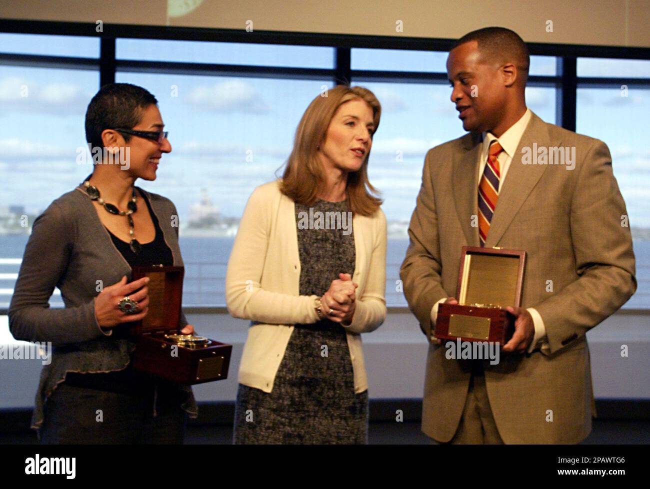 Caroline Kennedy , center, chats with the annual John F. Kennedy New ...