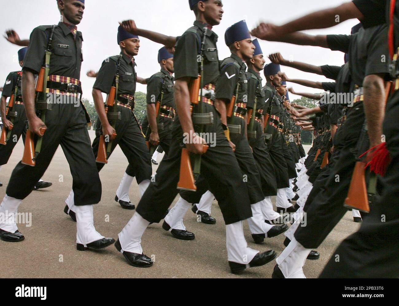 Indian army soldiers participate in a parade during 227th anniversary ...
