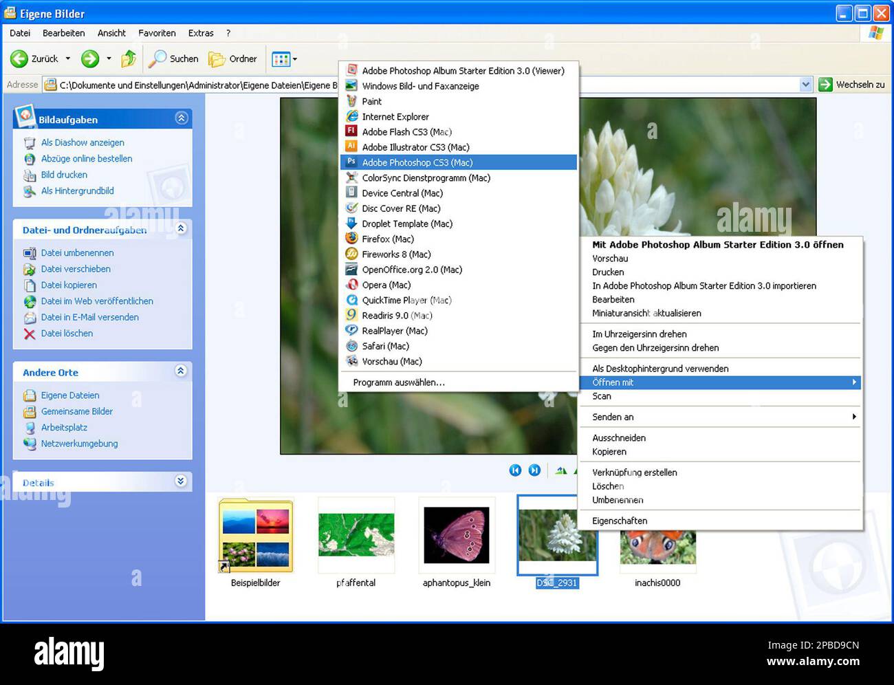 Der Screenshot vom Juni 2007 zeigt die Anwendung von Parallels Desktop ...