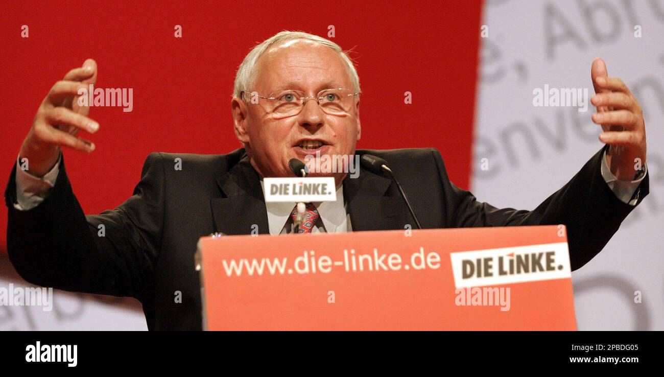 Der designierte Parteivorsitzende der Partei 'Die Linke', Oskar ...