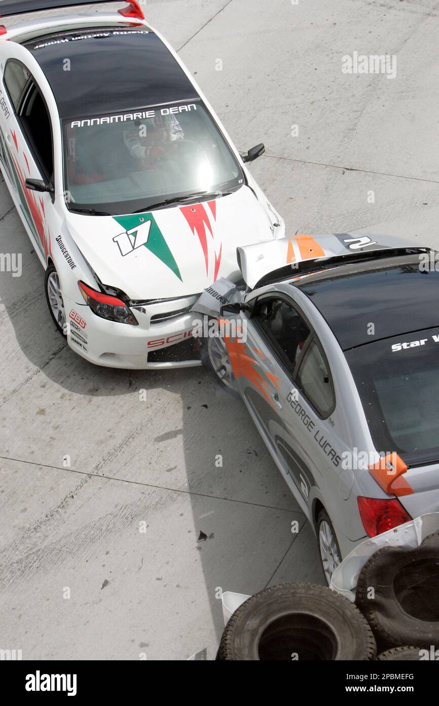 Movie magnate George Lucas in the No. 2 Toyota Scion tCs and and ...