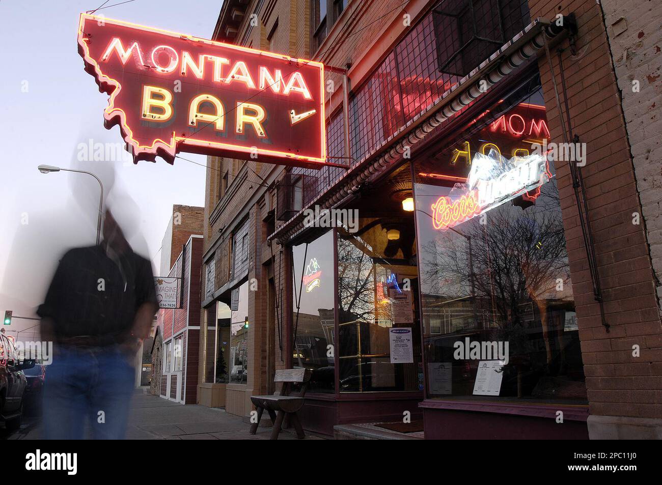 ** ADVANCE FOR WEEKEND FEB. 10-11 ** A pedestrian walks past the ...