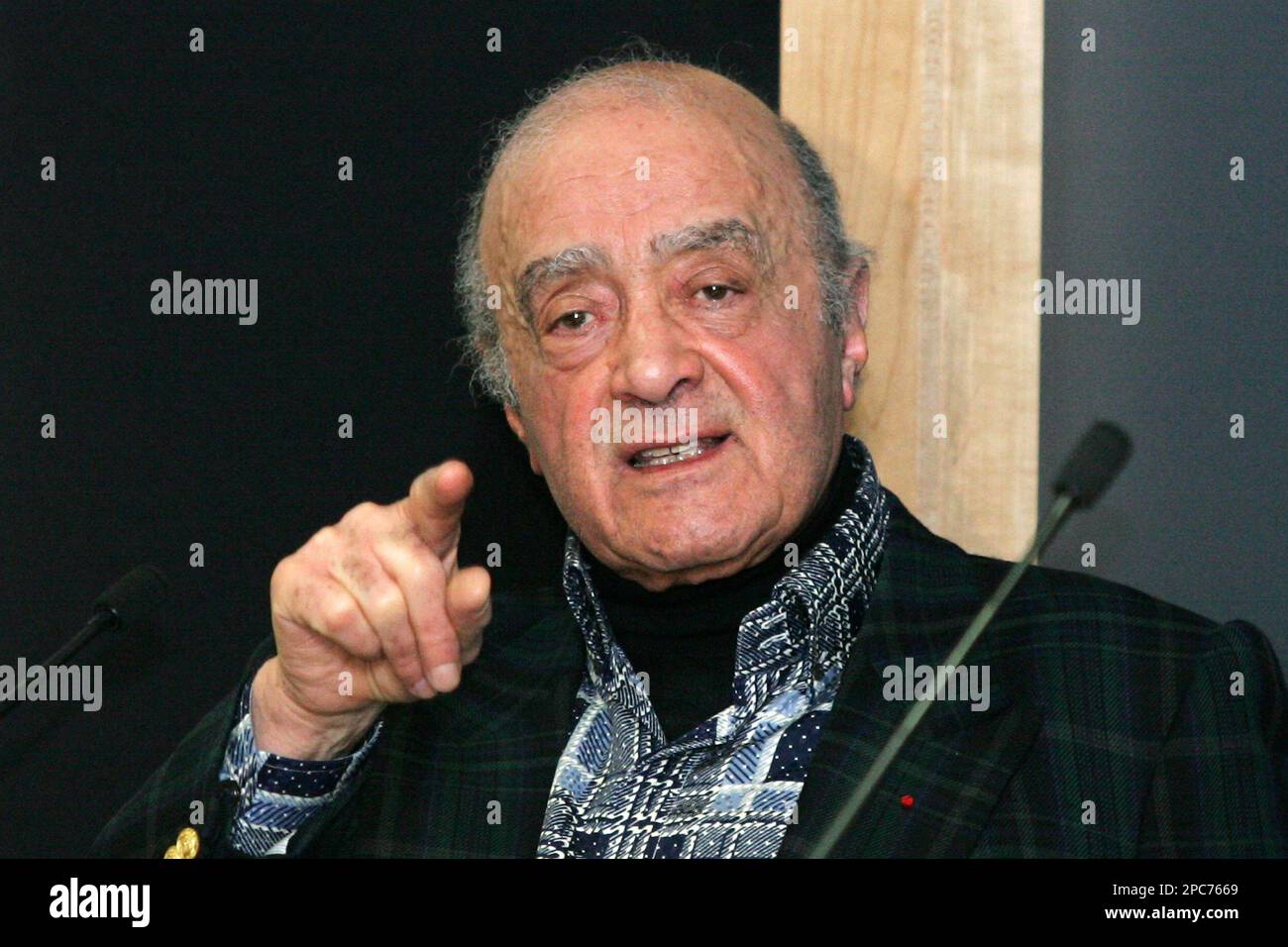 Mohamed al Fayed, father of Dodi Fayed and owner of Harrods department ...