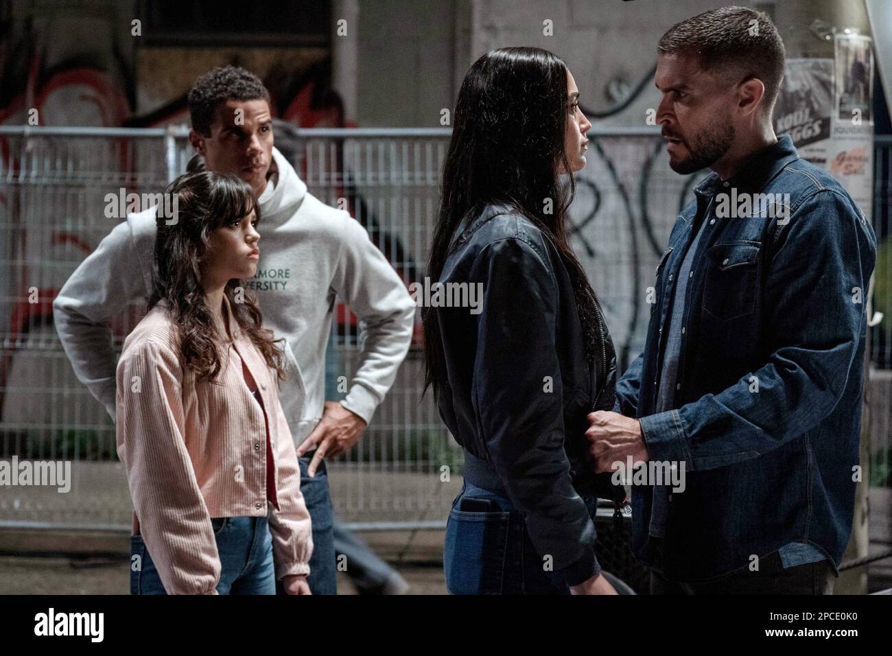 GRIDO VI, (alias GRIDO 6), da sinistra: Jenna Ortega, Mason Gooding ...