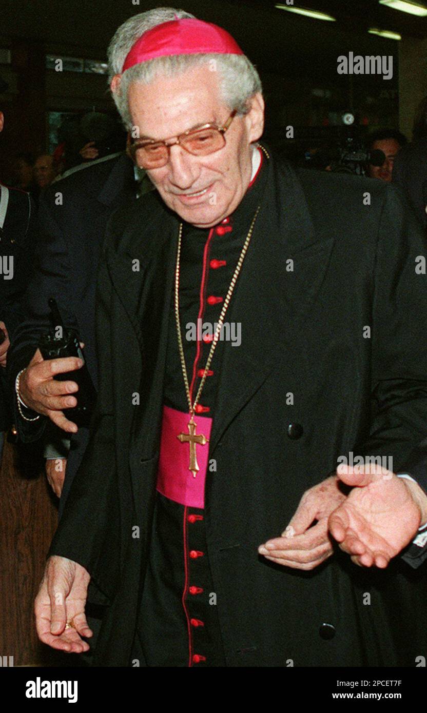 ** FILE ** Then Msgr. Dino Monduzzi, Prefect of the Pontifical House ...