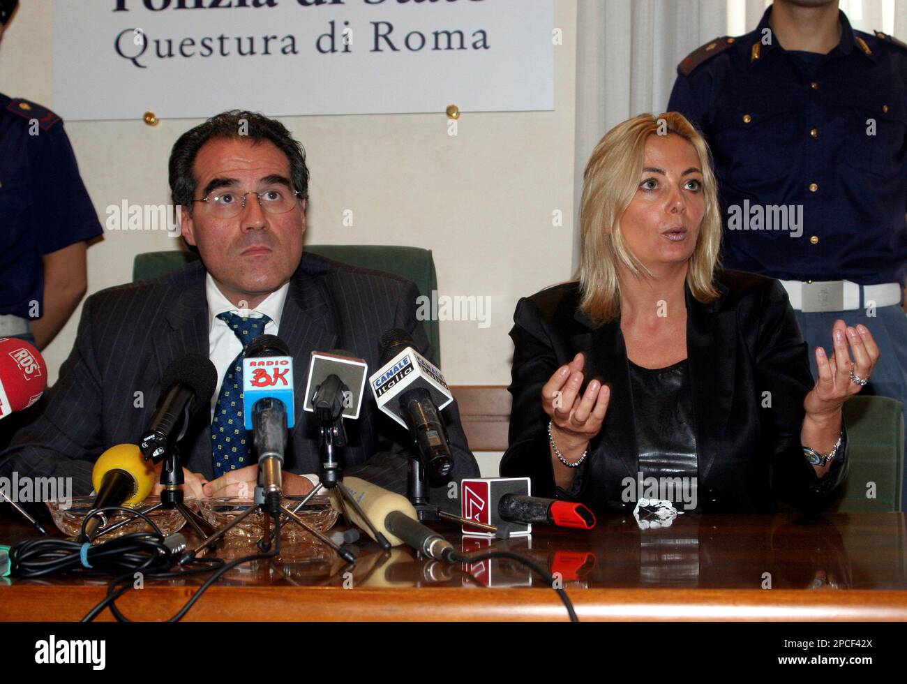 Alberto Intini, head of Rome's crime squad, and Dania Manti, head ...