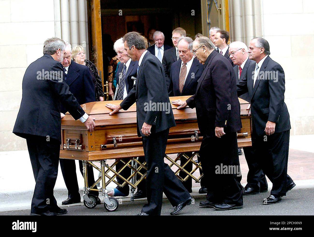 The casket carrying the body of former Montana Gov. Thomas Judge is ...