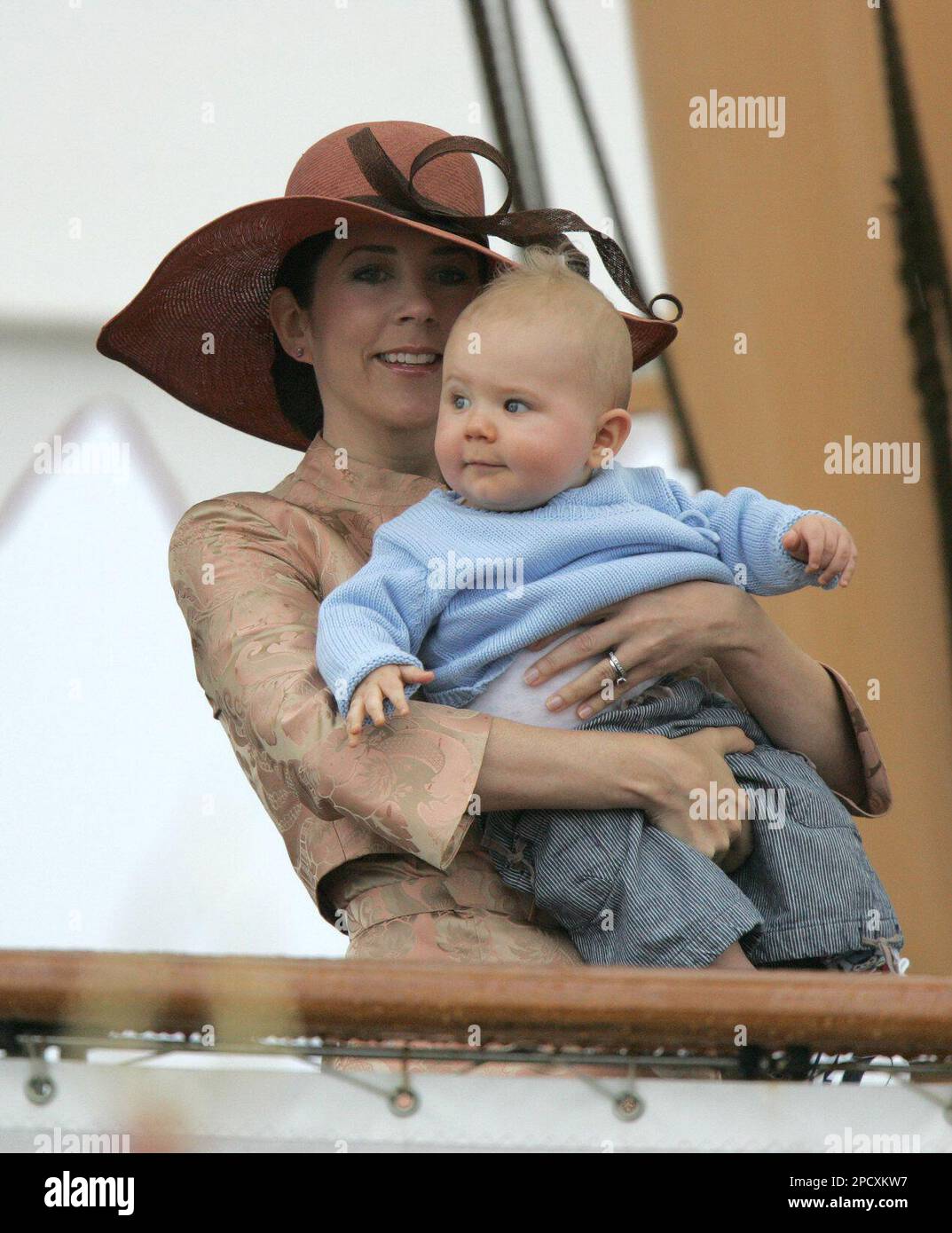Australian born Danish Crown Princess Mary and her son, Prince ...