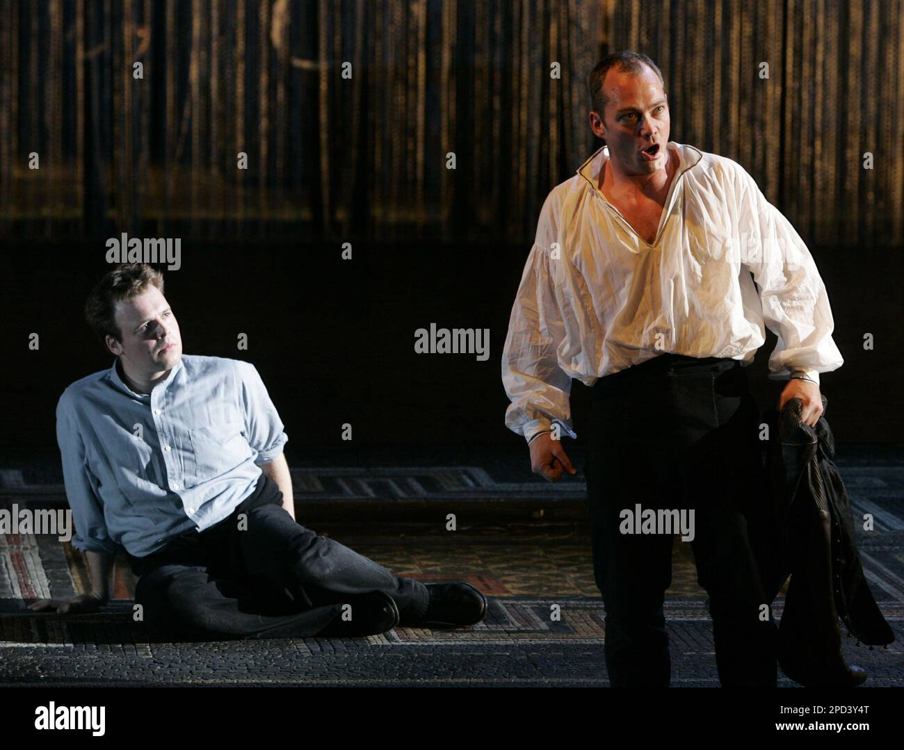 Marc Mauillon in der Rolle des Geistes und Christopher Maltman als ...