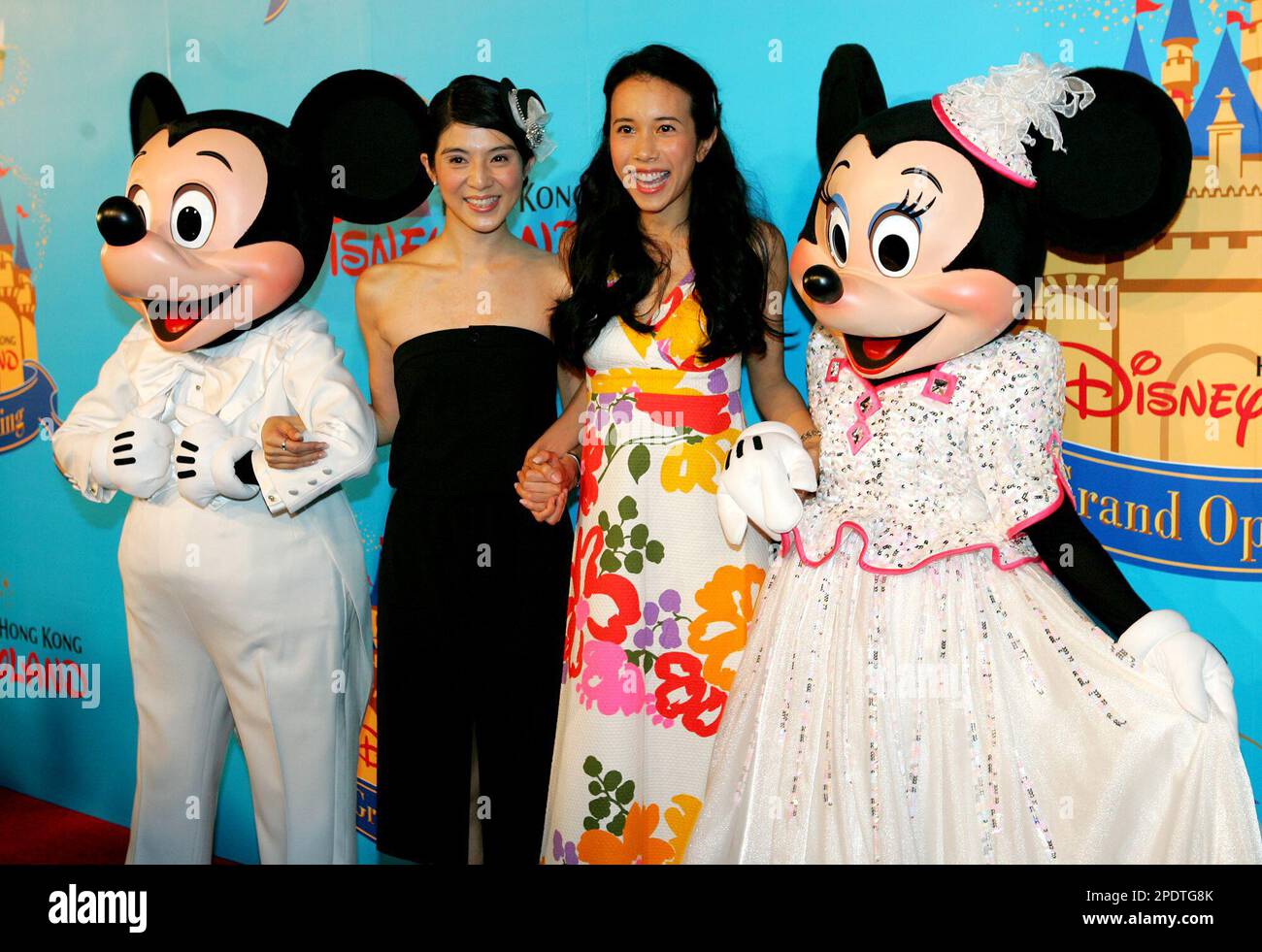 Hong Kong's actress Charlie Yeung, center left, and Karen Mok, center ...