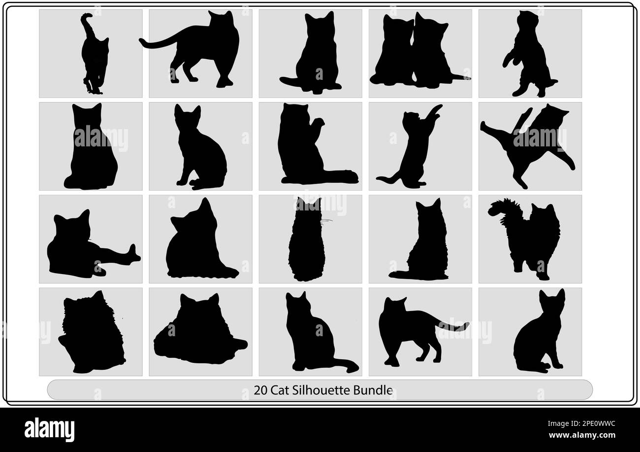 Sagoma di gatti Immagini Vettoriali Stock - Alamy