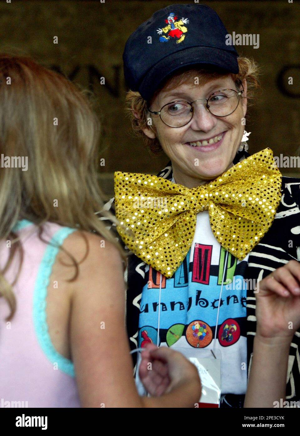 Rita Scranton, also known as the clown April Fool, tries to put a smile ...