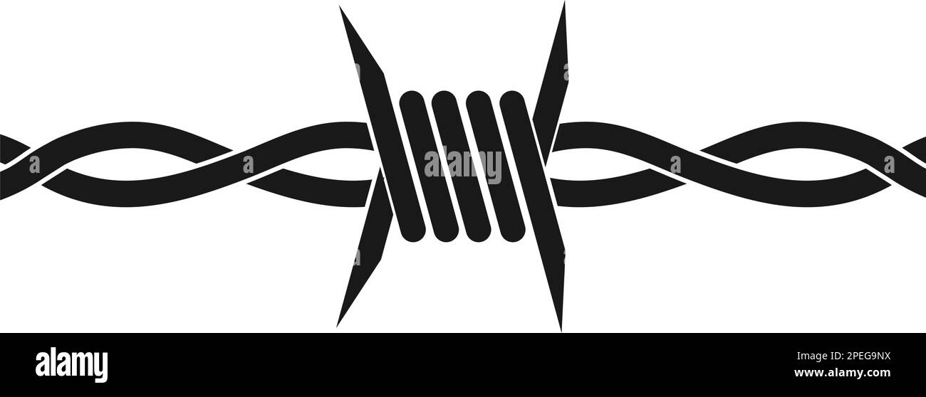 Filo spinato e recinto elettrico Foto e Immagini Stock in Bianco e Nero ...