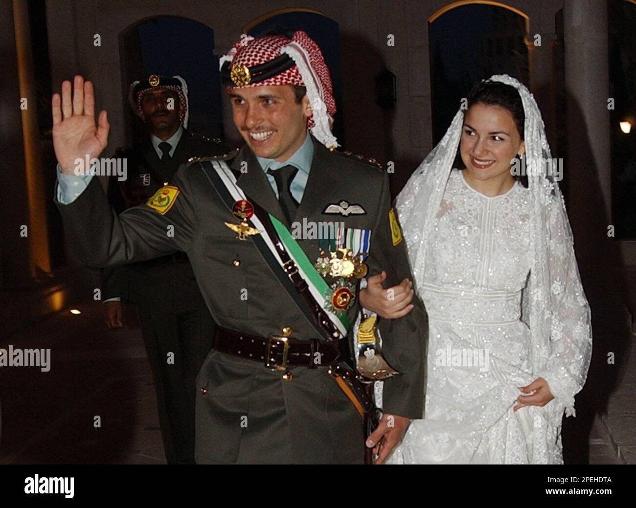 ** FILE ** Jordan's Crown Prince Hamza and his wife Princess Noor ...