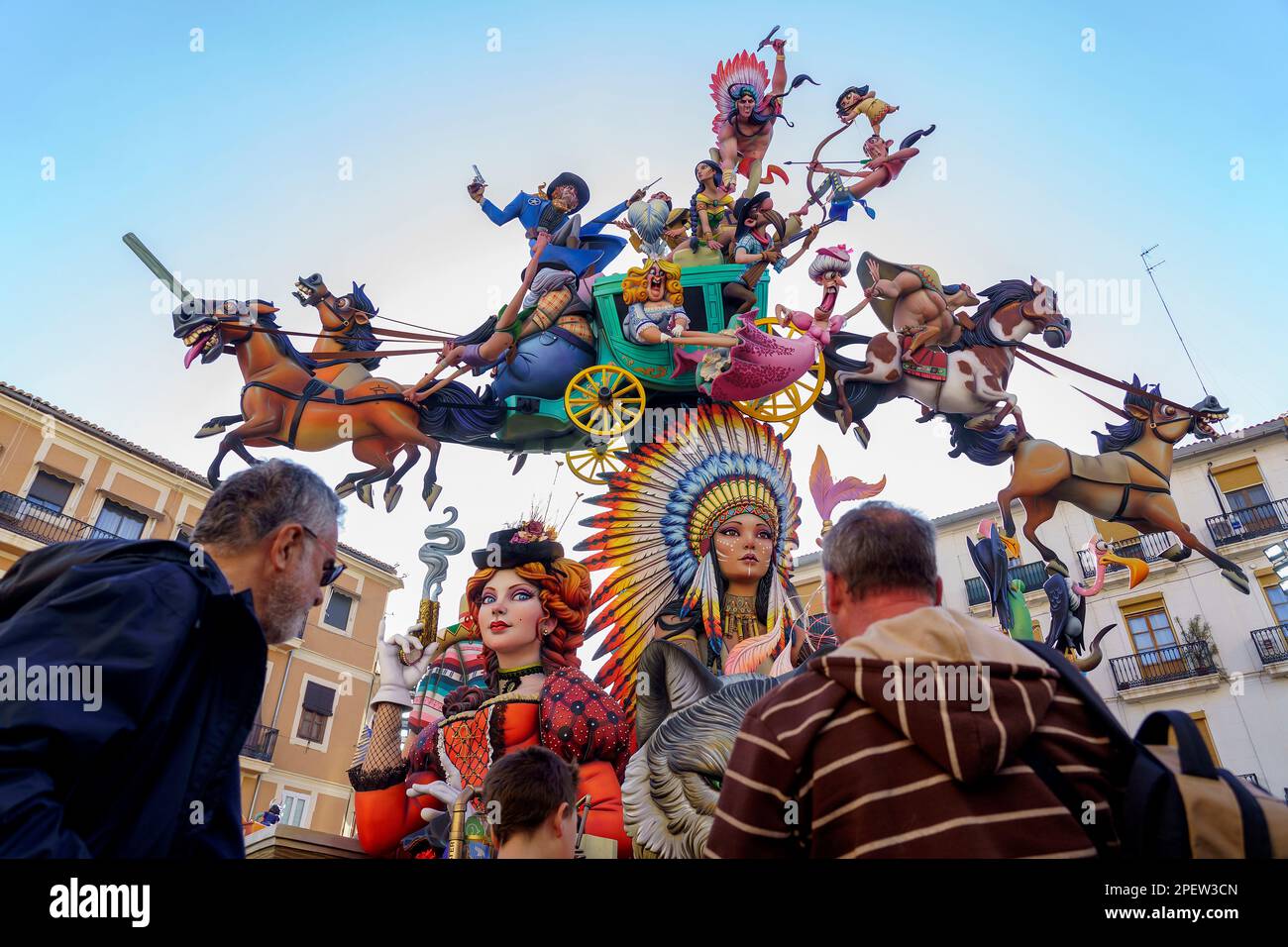 People attend the Fallas Festival in Valencia, Spain, Thursday, March ...