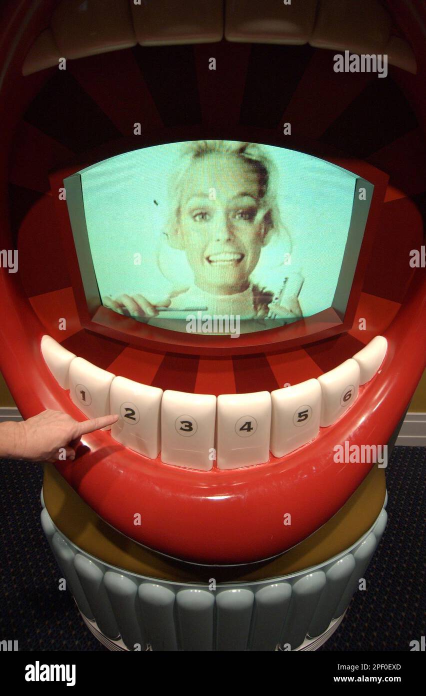 Close up of the touch tooth display of old dental commericals at The Dr ...