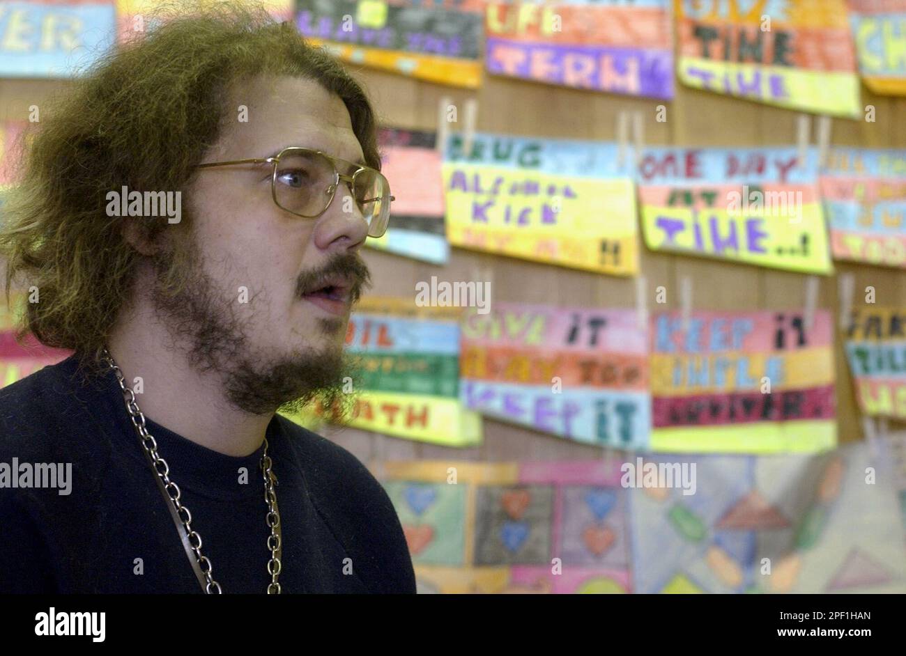 Colin Hartman poses in the storefront he uses as an art gallery in ...