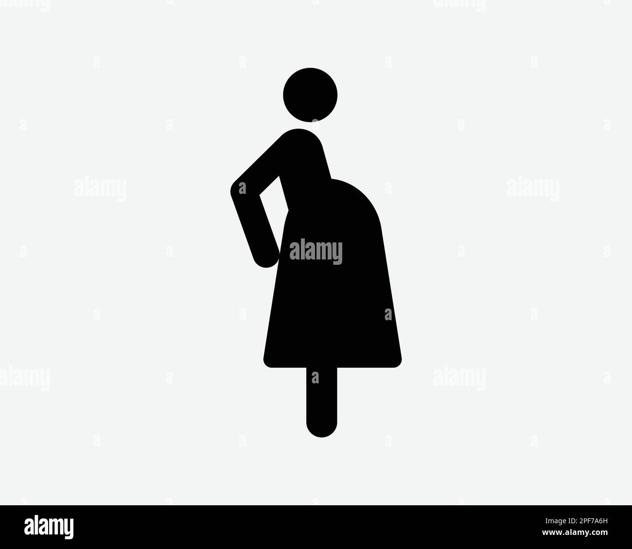 Donna incinta icona gravidanza ragazza persona Stick Figure Vector ...