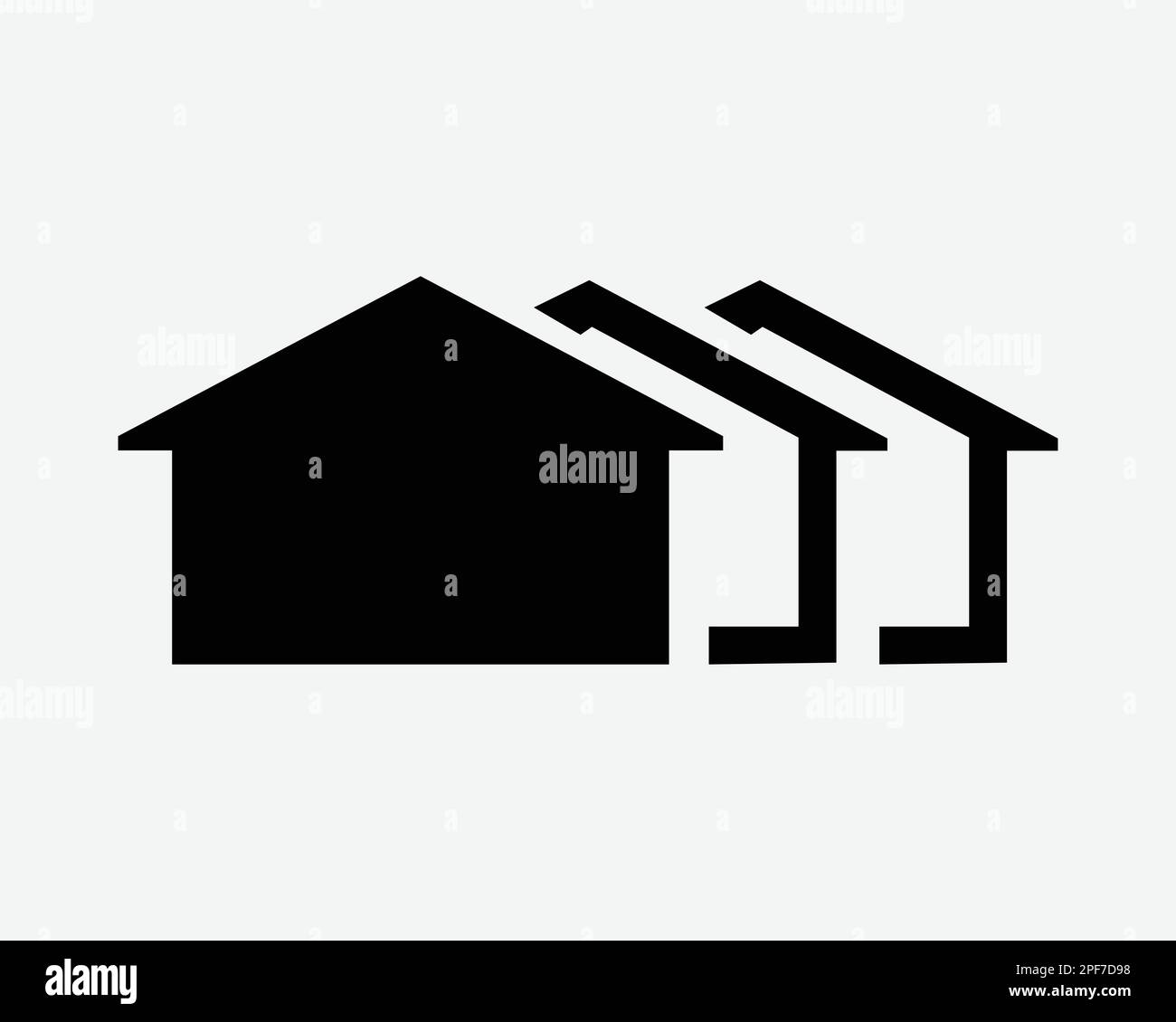 Row of Houses icona Homes edificio Housing House Home Set semplice ...