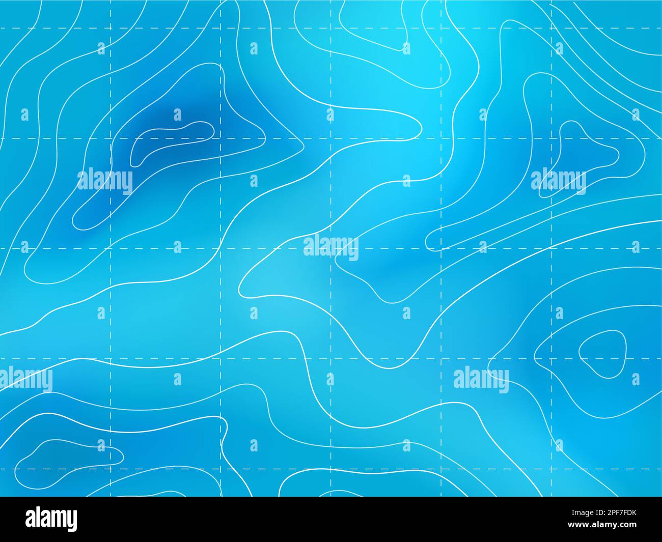 Mappa topografica oceanica o marittima con contorno della linea del ...