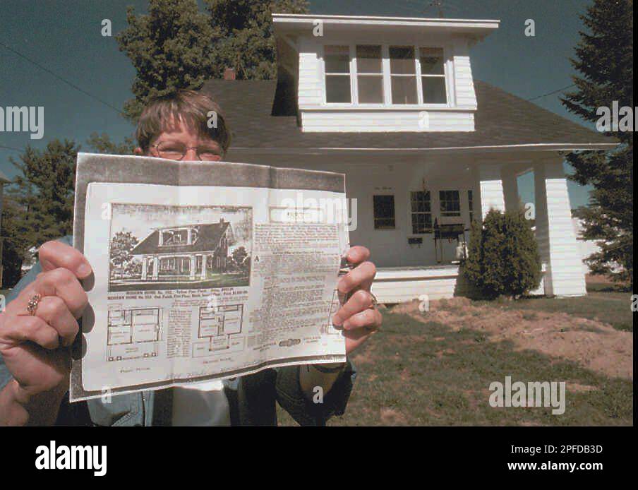 Ruth Voss of Marshfield, Wis., holds up a copy of an old Sears Roebuck ...