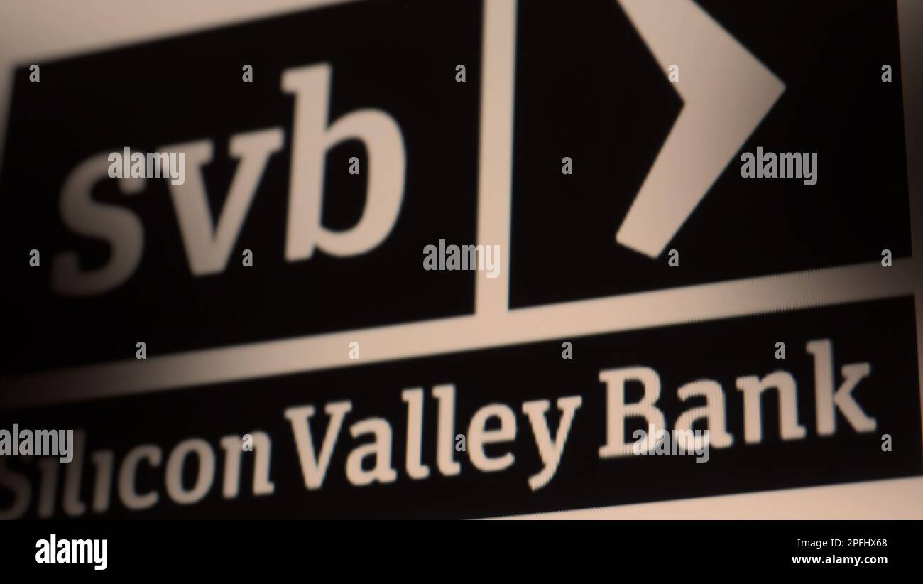 Bangkok Thailandia. Marzo 15 2023. Logo SVB Bank. Logo dei marchi di ...
