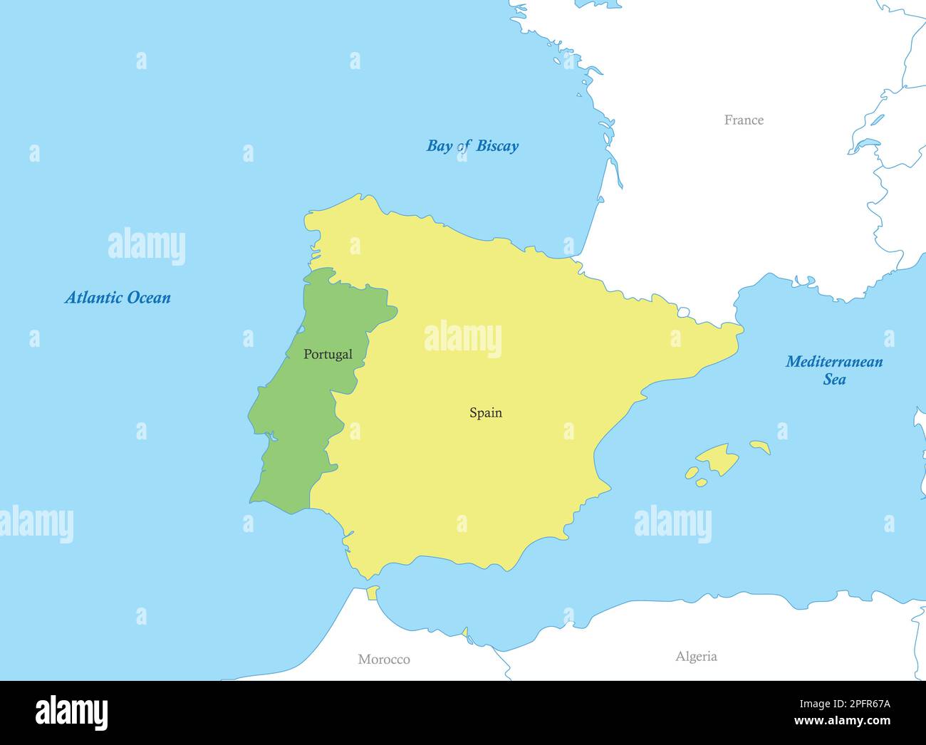 Mappa Della Penisola Iberica