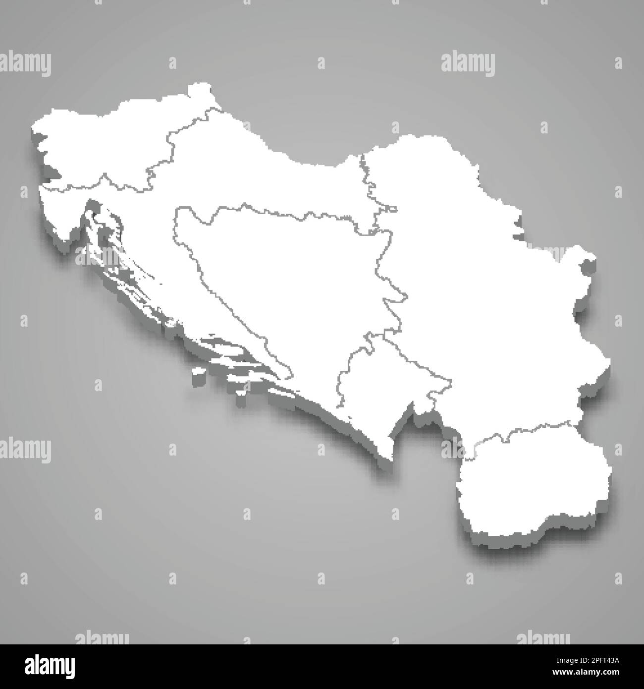 Mappa storica della jugoslavia Immagini Vettoriali Stock - Alamy