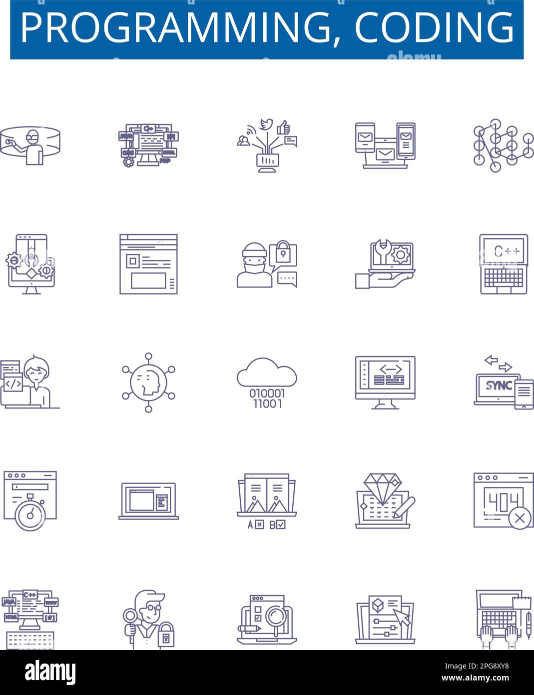 Software programming language icons Immagini senza sfondo e Foto Stock ...