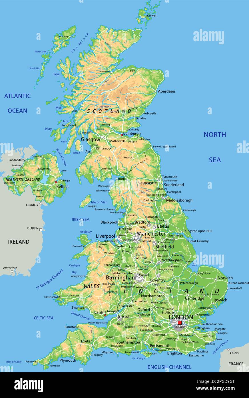 Mappa dell'inghilterra Immagini Vettoriali Stock - Alamy