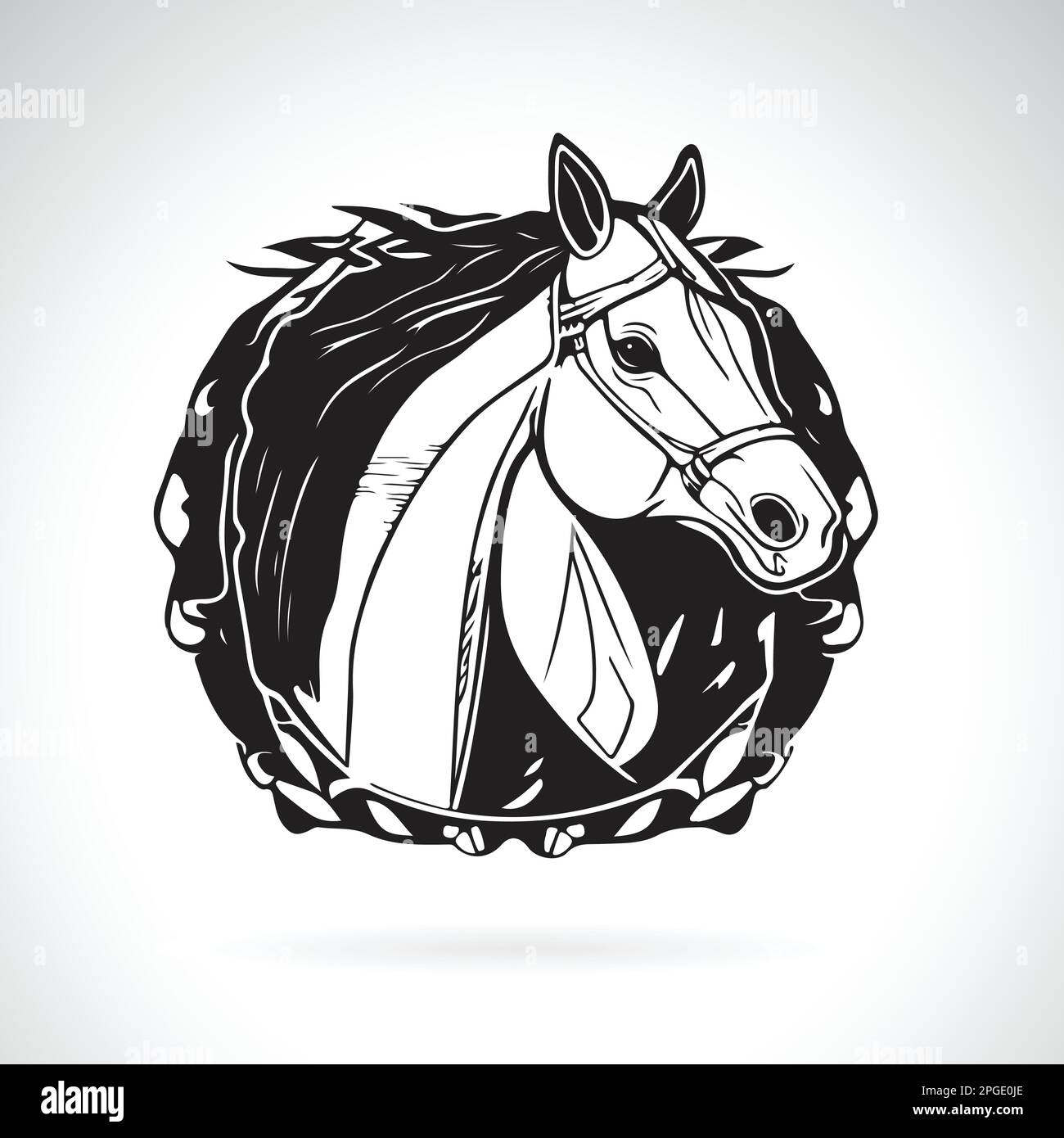 Cavallo disegno testa stilizzato immagini e fotografie stock ad alta ...