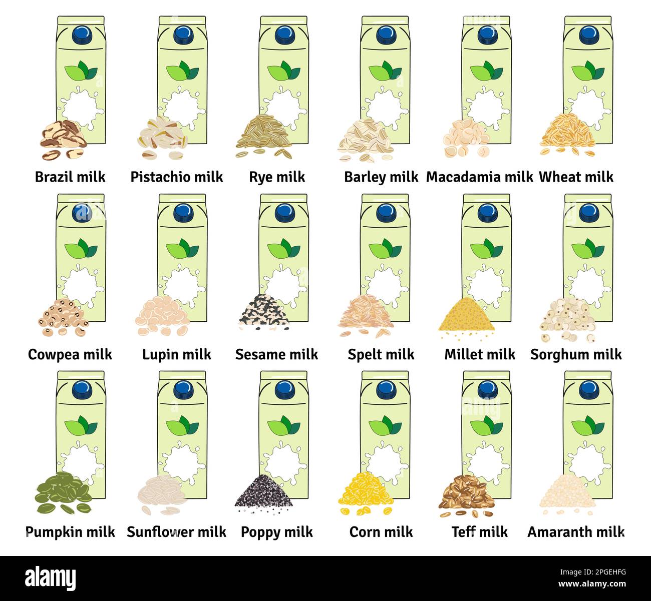 Cartone del latte cartoon Immagini Vettoriali Stock - Alamy