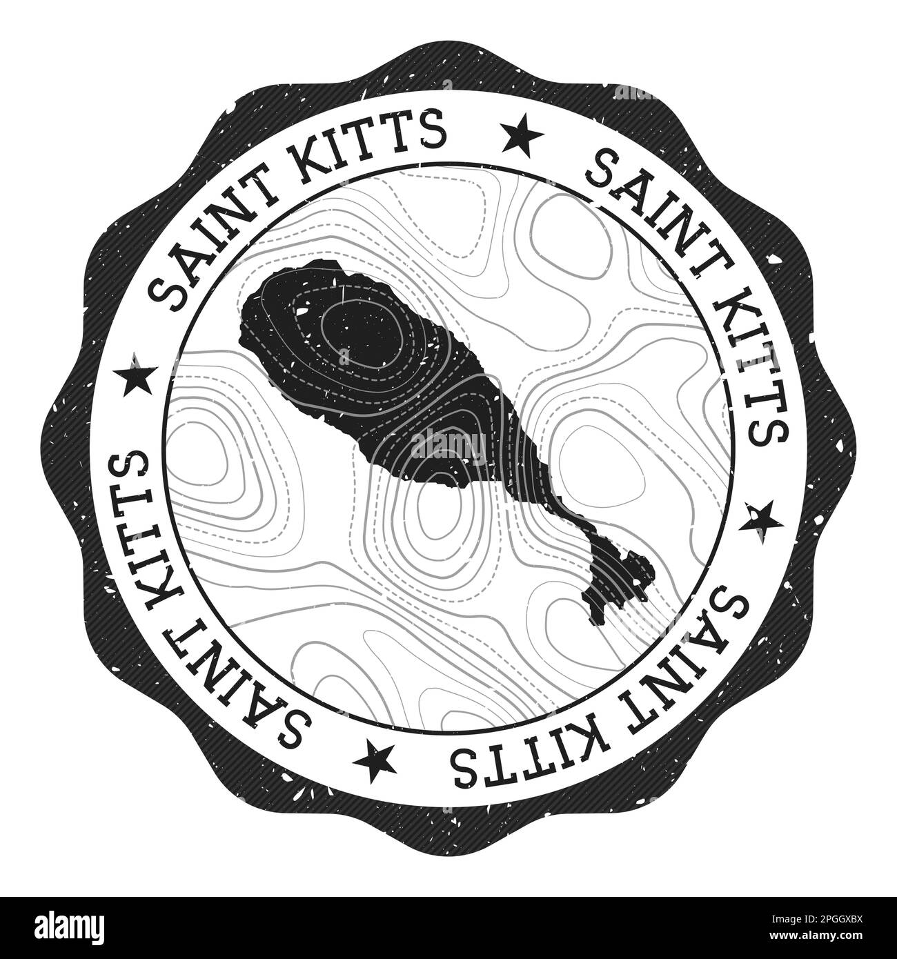 La topografia di san kitts Immagini Vettoriali Stock - Alamy