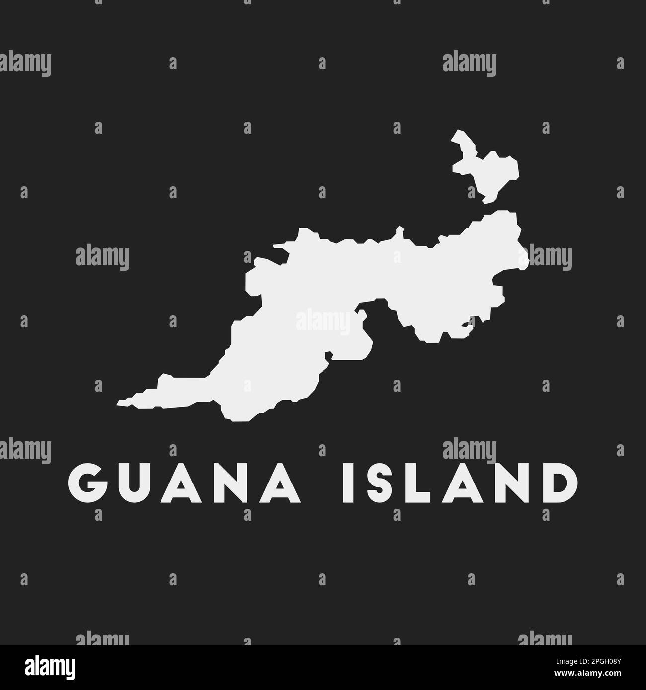 Mappa dell'isola guana Foto e Immagini Stock in Bianco e Nero - Alamy