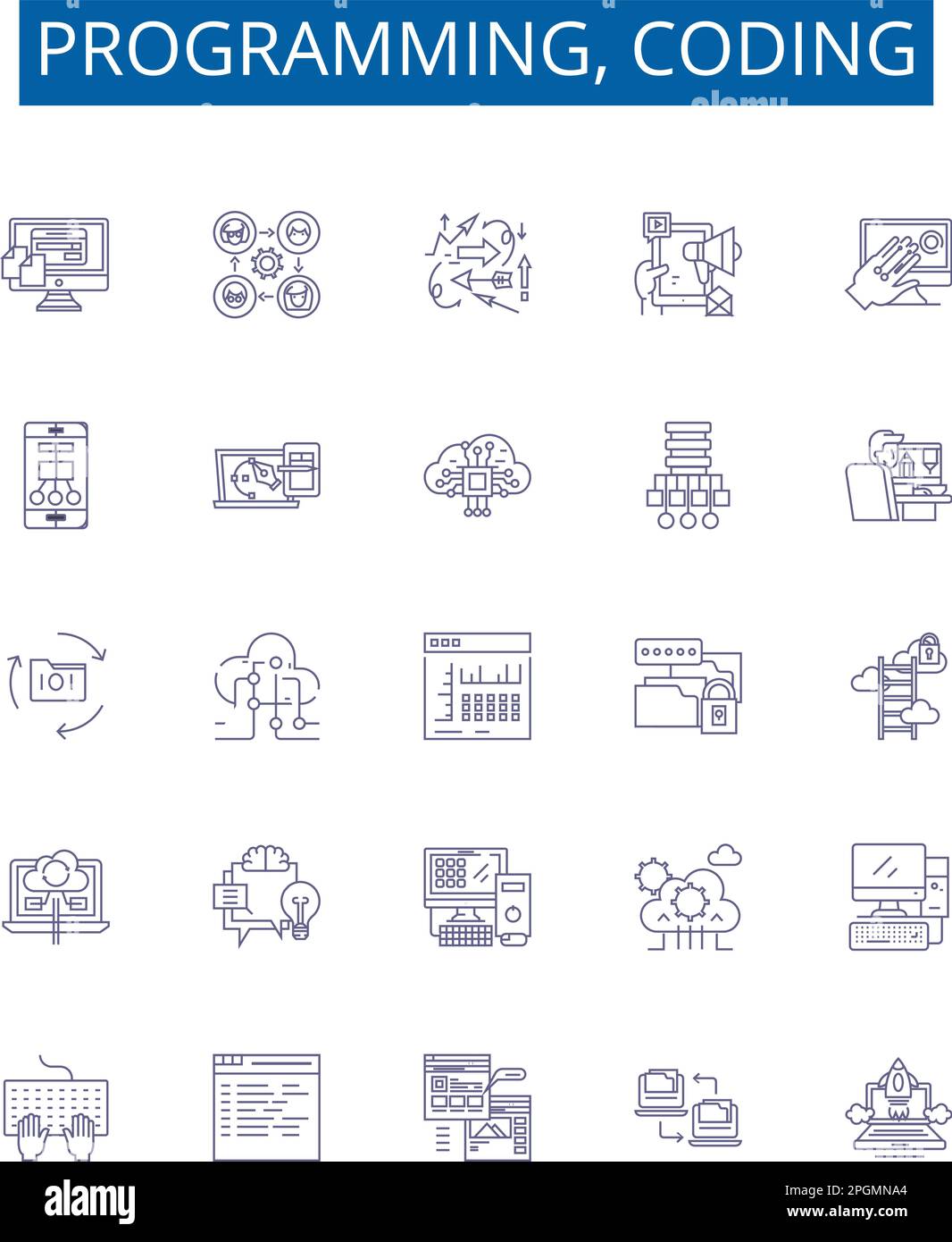 Software programming language icons Immagini Vettoriali Stock - Pagina ...